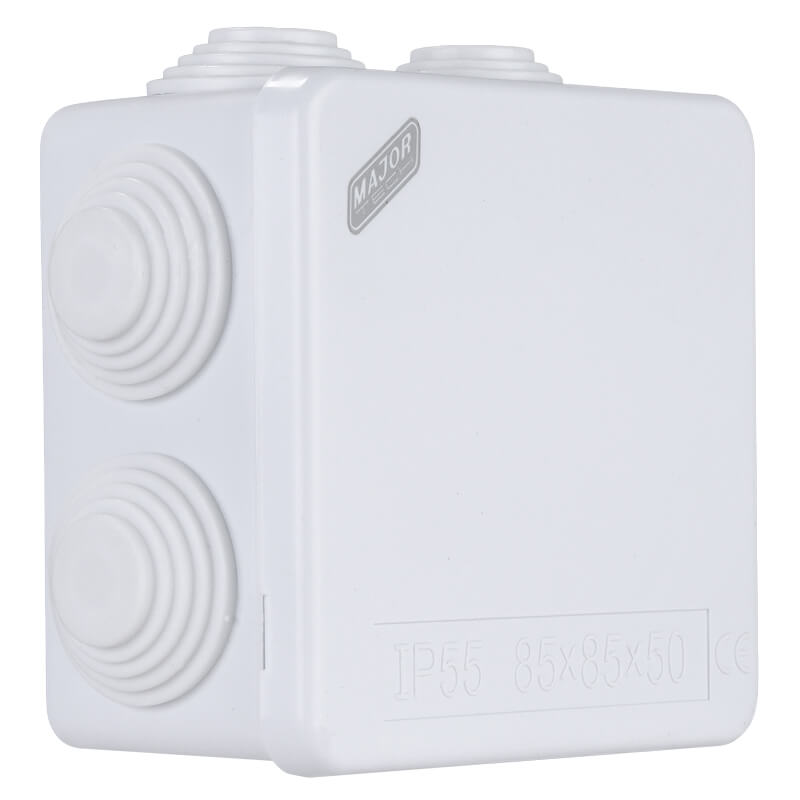 IP55 Junction Boxes with Rubber Gland (80mm x 80mm x 50mm) | MajorTech